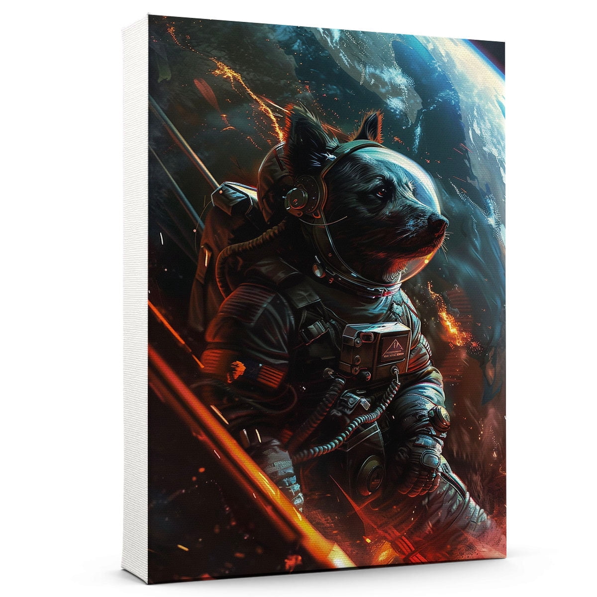 Cute Space Suit Dog Art Print, Schipperke Dog Poster Decorative ...