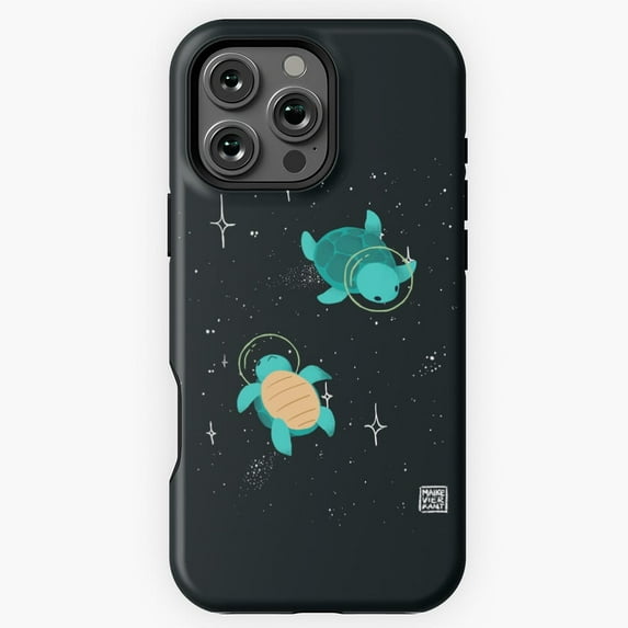 Cute Space Turtles Galaxy Art Phone Case for iPhone 17 16 15 14 13 12 ...