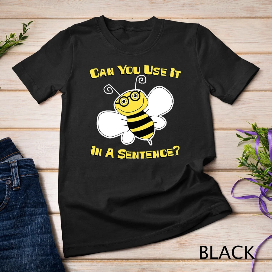 Cute Spelling Bee Competitive Word Art Novelty Graphic Tee Shirt Art ...