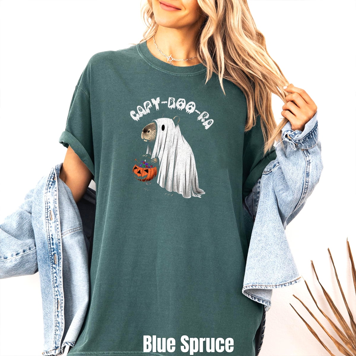 Cute Spooky "CAPY-BOO-RA" Halloween T-Shirt - Unique Capybara Costume ...