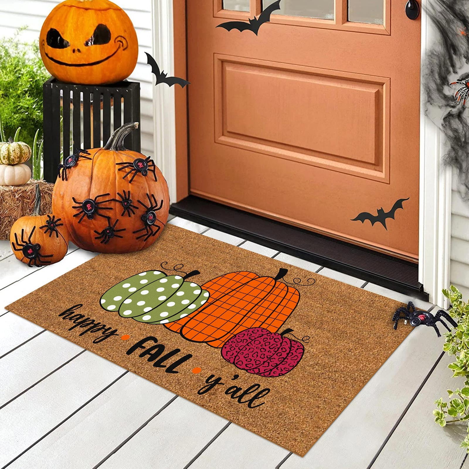 Cute Spooky Ghost Outdoor Mats for Front Door, Ghost Boo Decorative ...