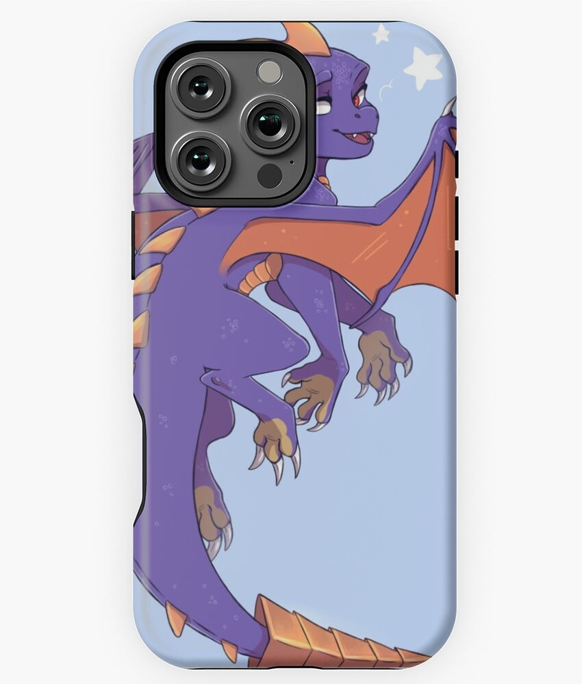 Cute Spyro The Dragon Gaming Fan Art Phone Case for iPhone 16 15 14 13 ...
