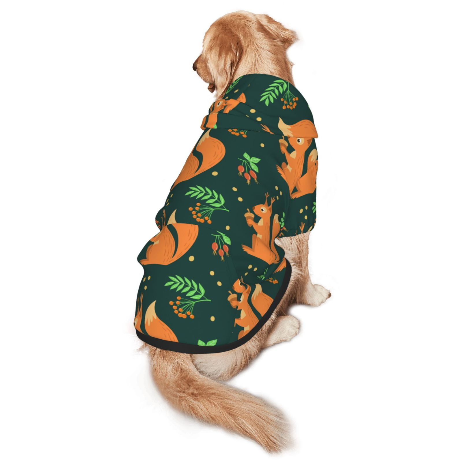 Cute Squirrel Animal Pattern Dog Hoodie Cats Sweaters Sweatshirts Pet ...