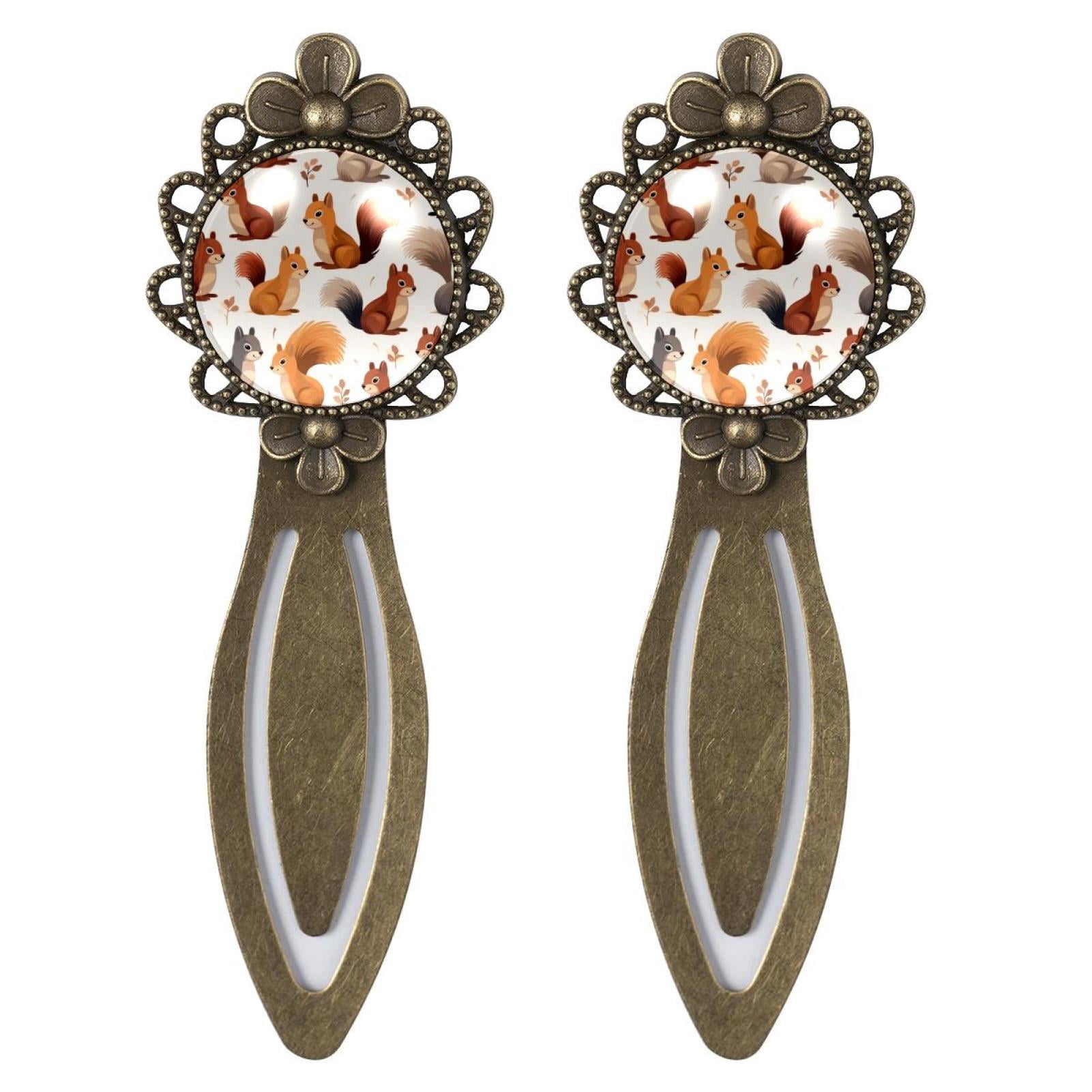 Cute Squirrel Pattern 2 PCS Unique Bookmark Book Lover Retro Lace ...