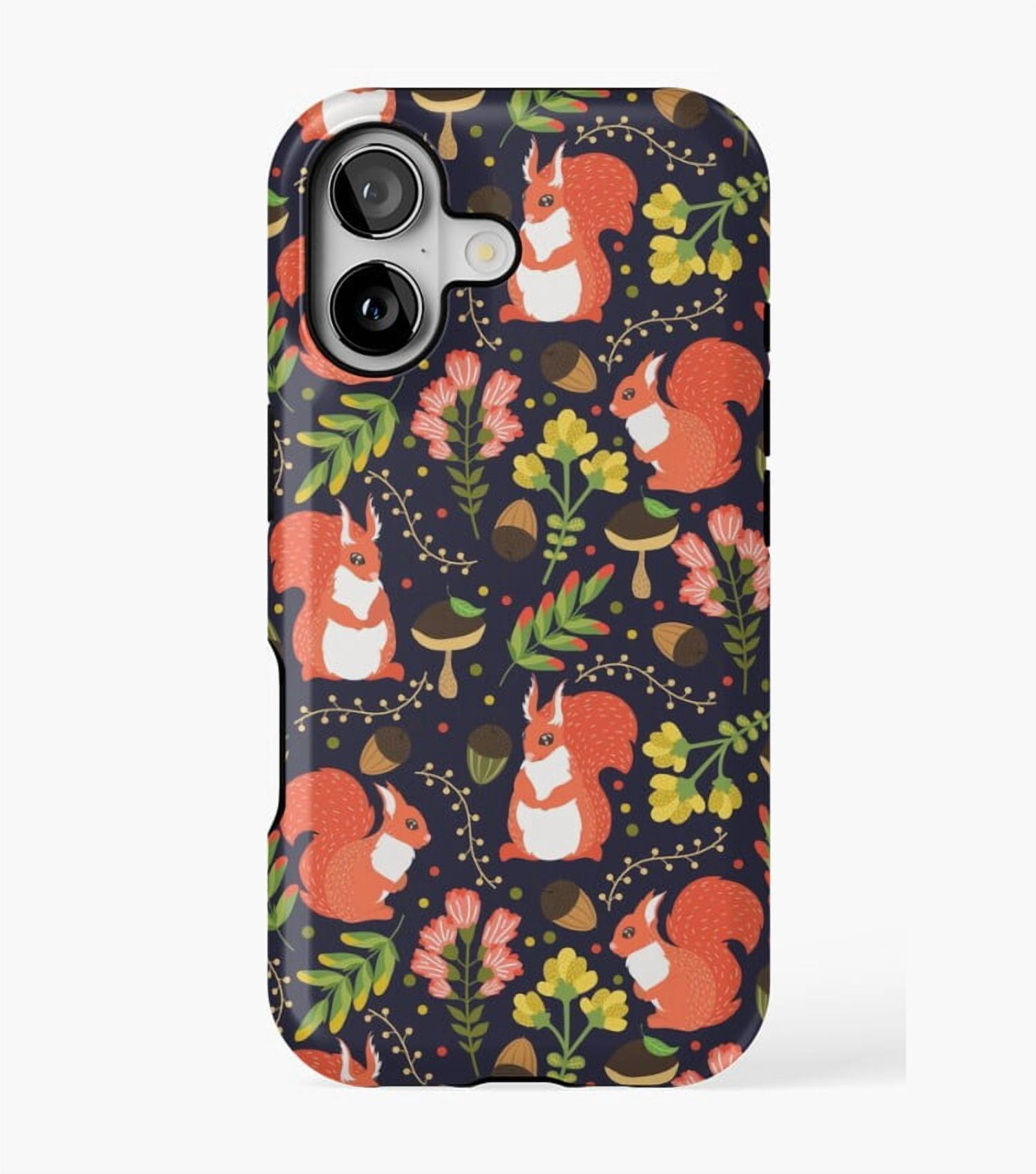 Cute Squirrels in the Forest Pattern Protective Case for Apple iPhone ...