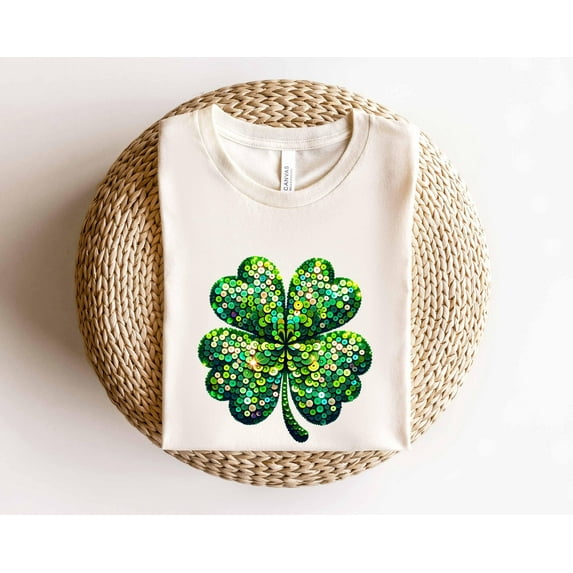 Cute St Patricks Four Leaf Clover Shirt,Watercolor St Patrick Tshirt ...