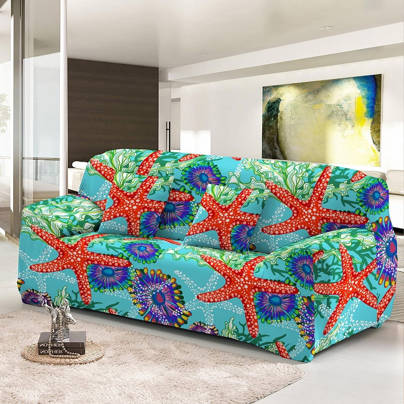 Cute Star Elastic Stretch Sofa Cover For Living Room Full-cover Couch ...
