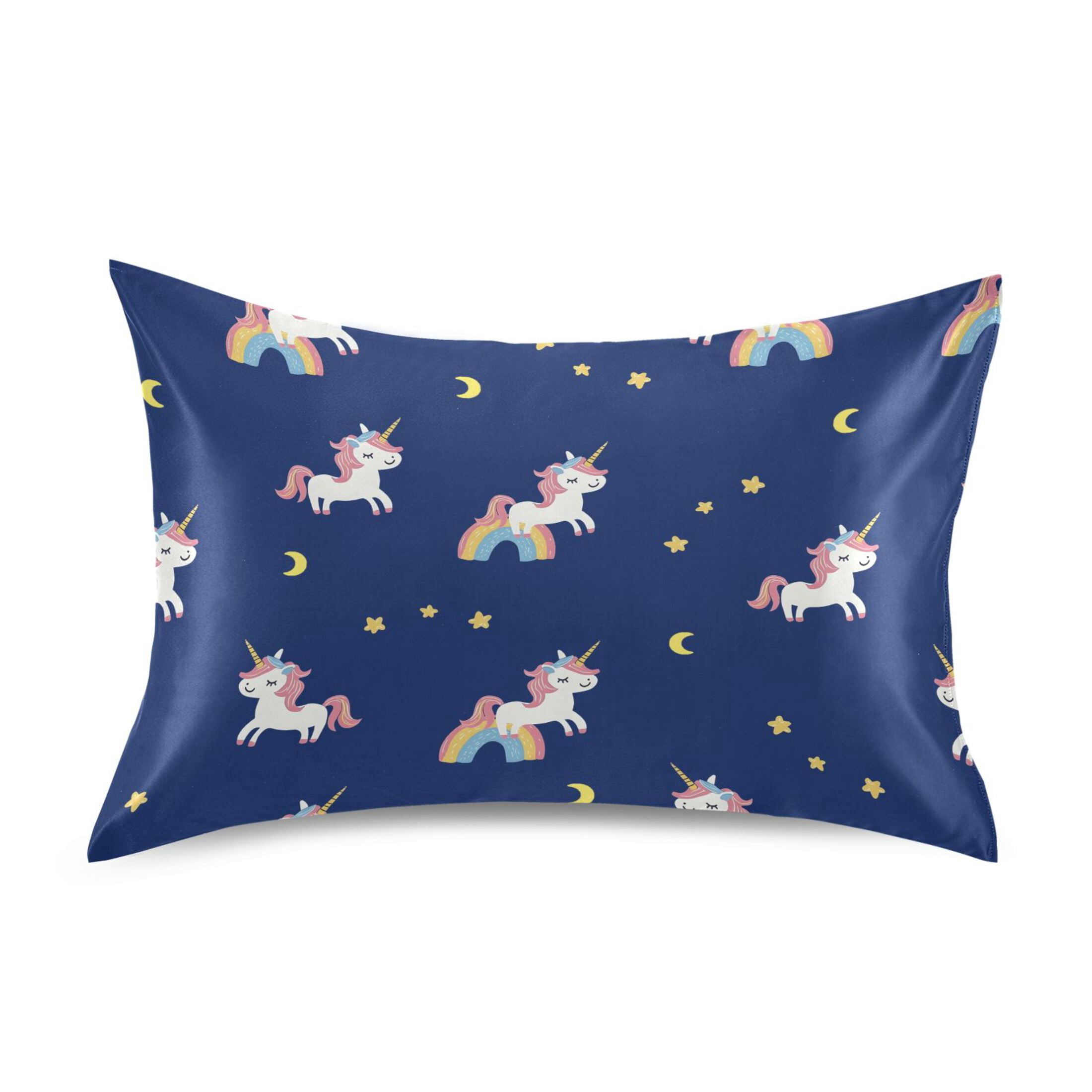 Cute Star Moon Horse Pattern Standard Size Satin Pillowcase 20''x26 ...