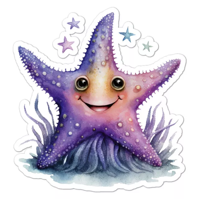 Cute Starfish Sticker Indoor Outdoor Phone Decal Water Bottle Stickers ...
