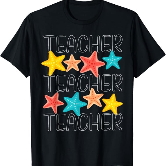 Cute Starfish Tea Ocean Animal Summer Vation Wo T-shirt - Walmart.com