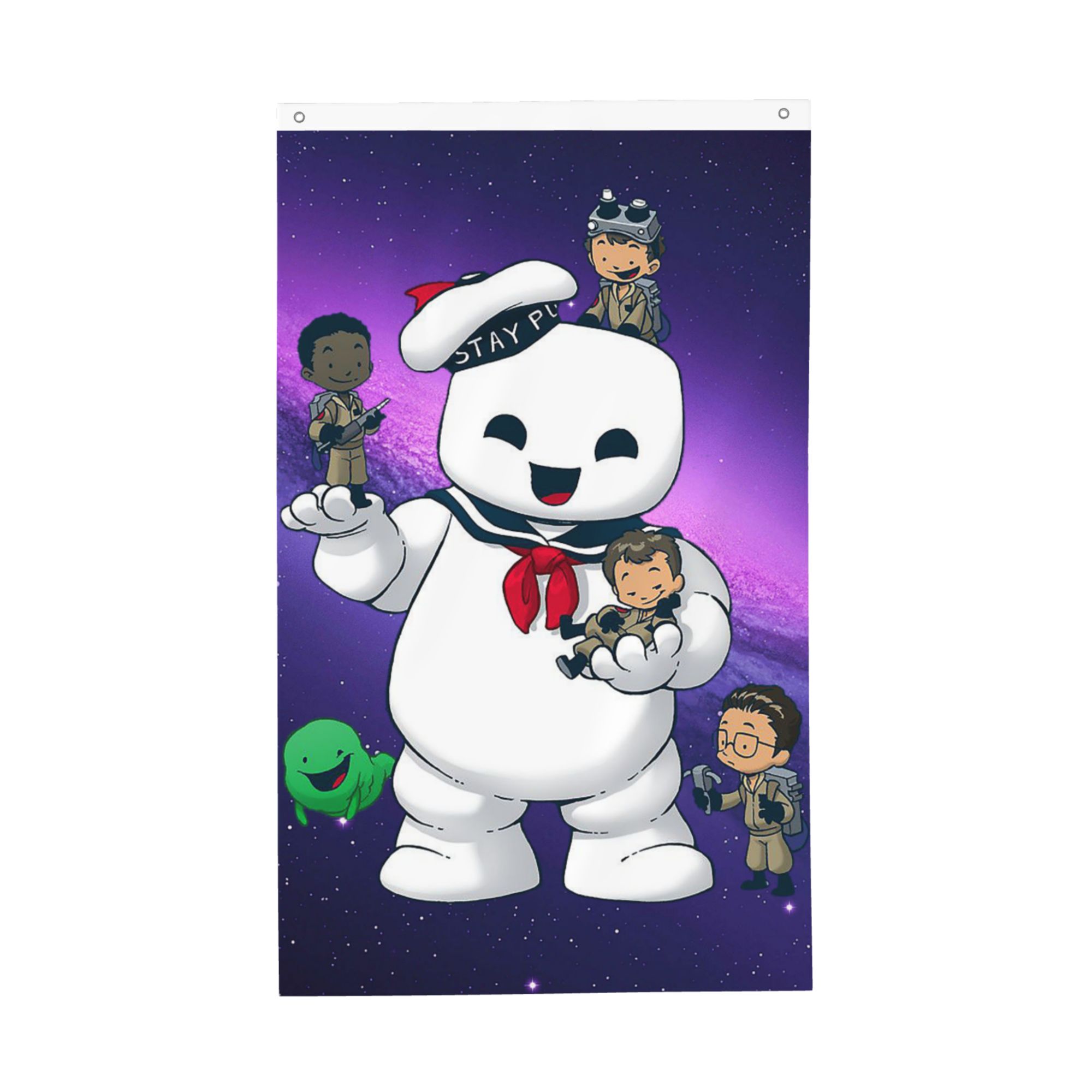 Cute Stay Puft Ghostbusters 3x5FT Flag Garden Flags Vertical Double ...