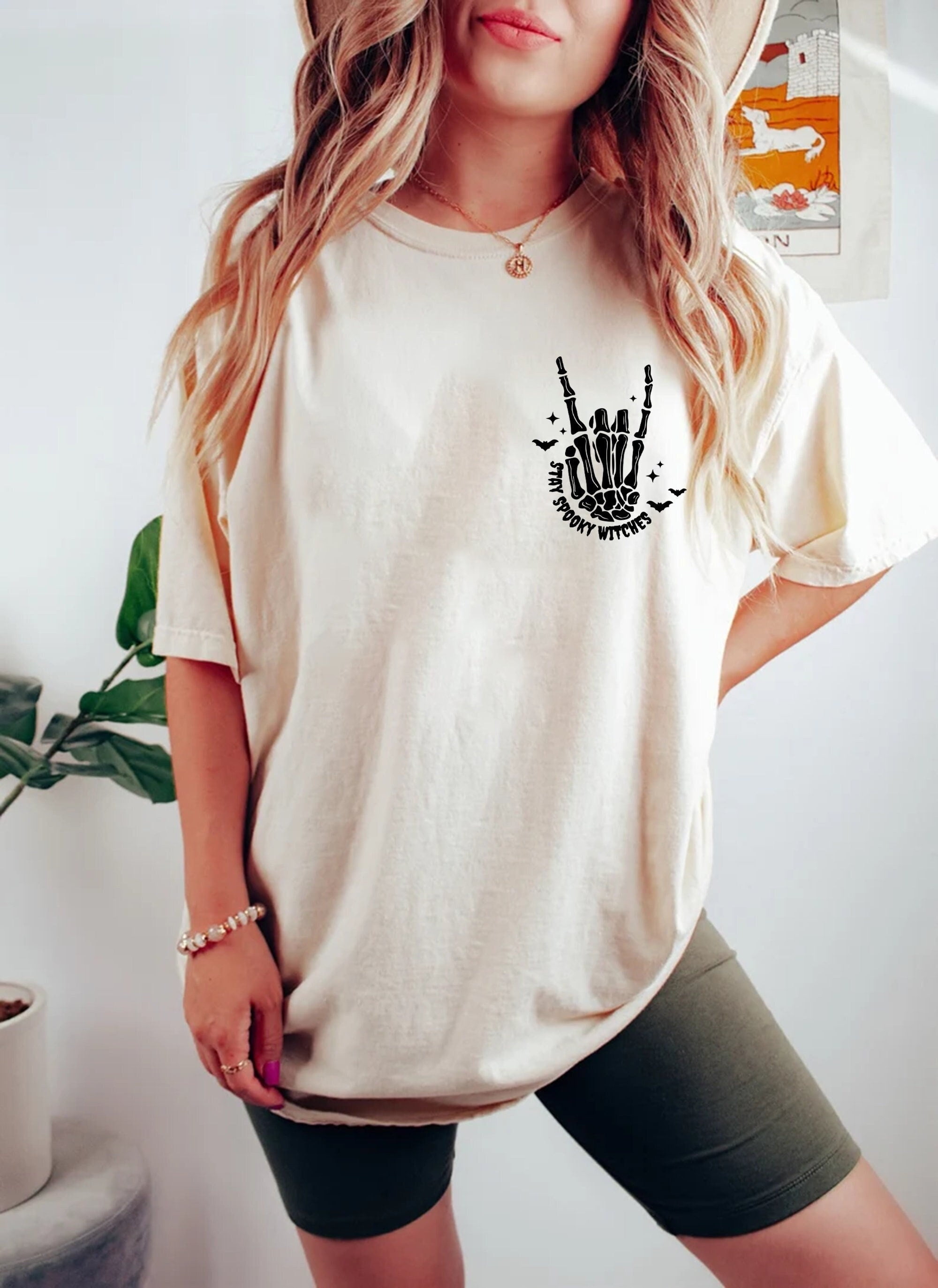 Cute Stay Spooky Skeleton Hands Shirt, Womens Halloween Shirt, Funny ...