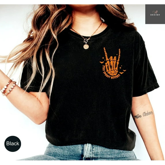 Cute Stay Spooky Skeleton Hands Shirt, Womens Halloween Shirt, Funny ...