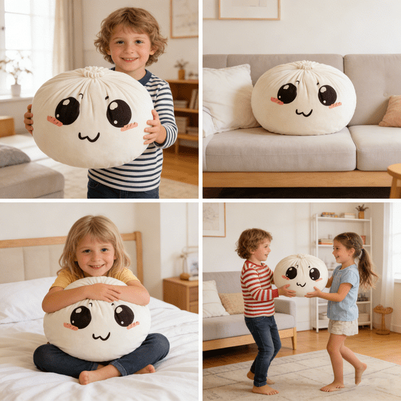 Cute Steamed Bun Pillow 1 Piece No Label, Made Of Safe Non-Toxic ...