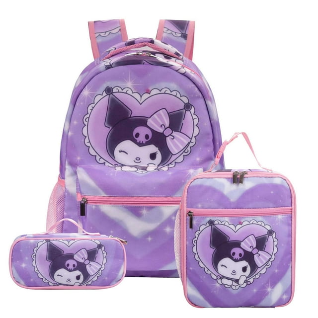 Cute Sti_tch Backpack Set – 3-Piece Bundle with 16-Inch Kawaii Backpack ...