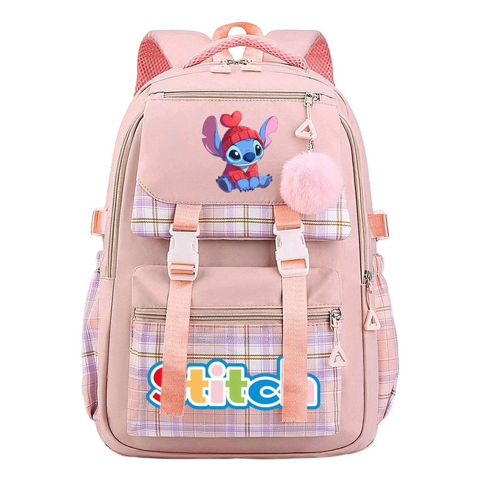 Cute Stitch Backpack ,17 in Lightweight Casual Plaid Laptop Travel Bag ...