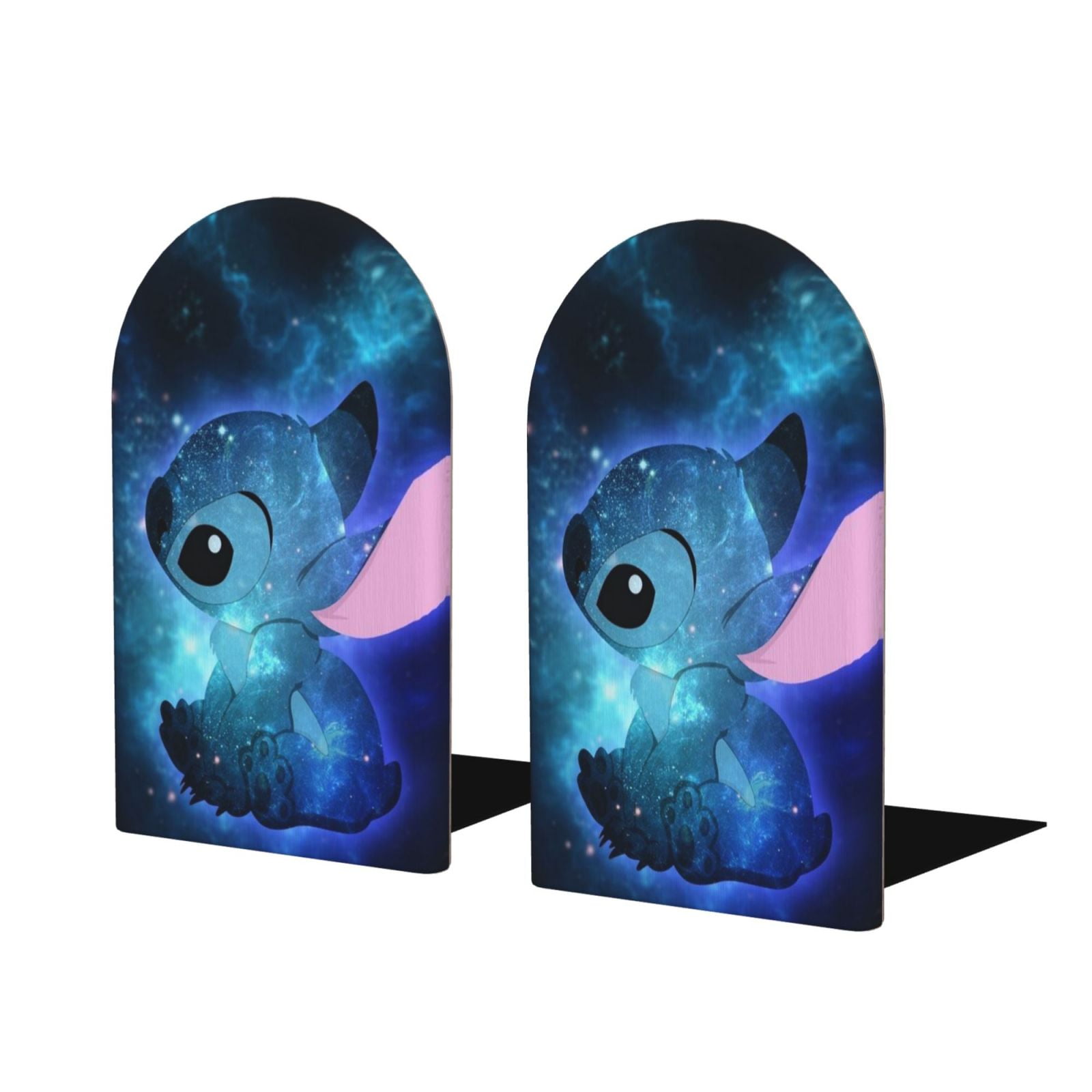 Cute Stitch Bookends Wood Book Divider Decor Shelves Non-Skid Book ...