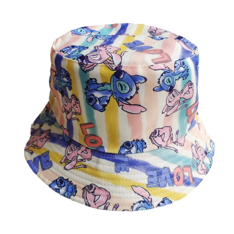 Cute Stitch Bucket Hats Fashion Beach Sun Cap Packable Outdoor ...