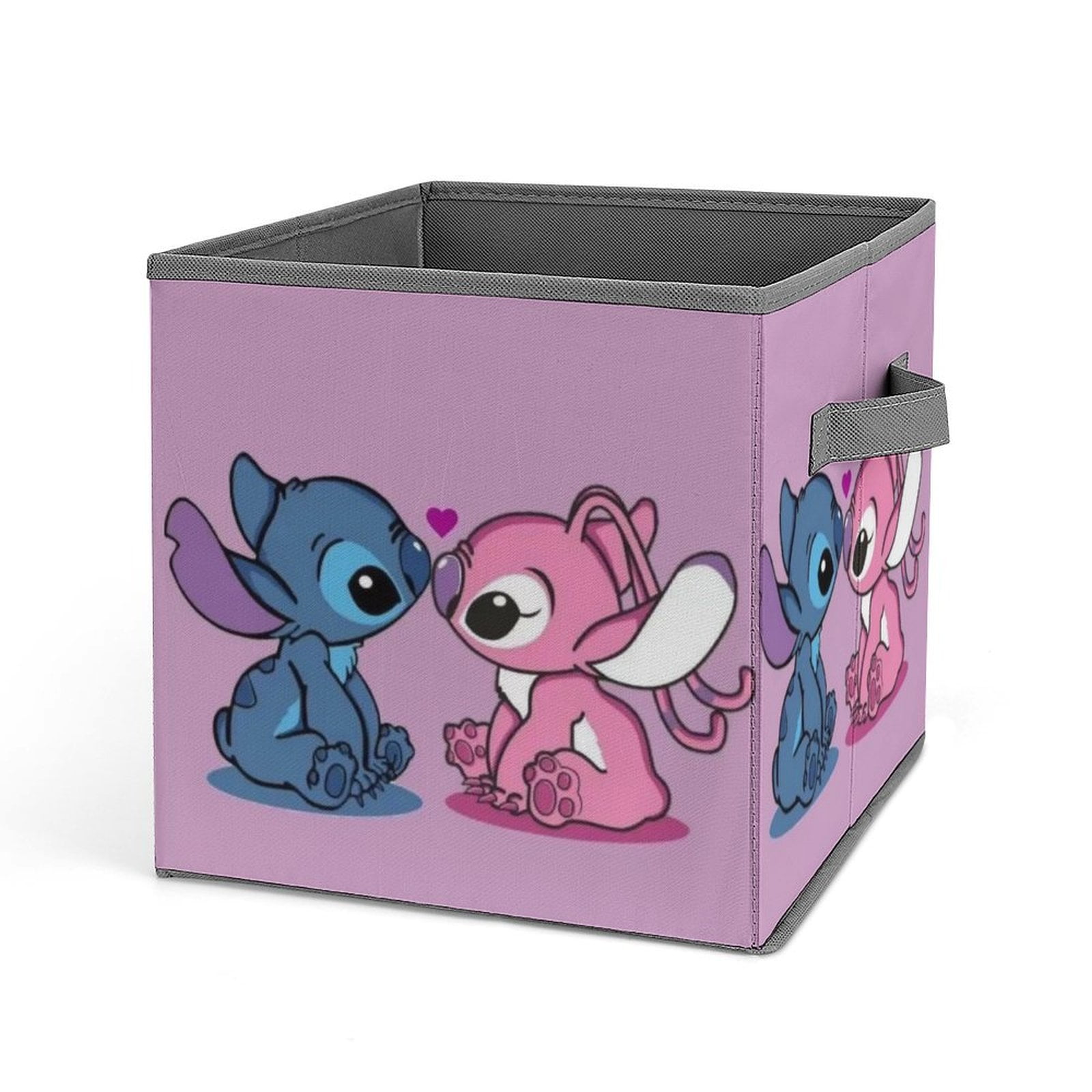 Cute Stitch Capacity Collapsible Storage Bin, Anime Cartoon Foldable ...