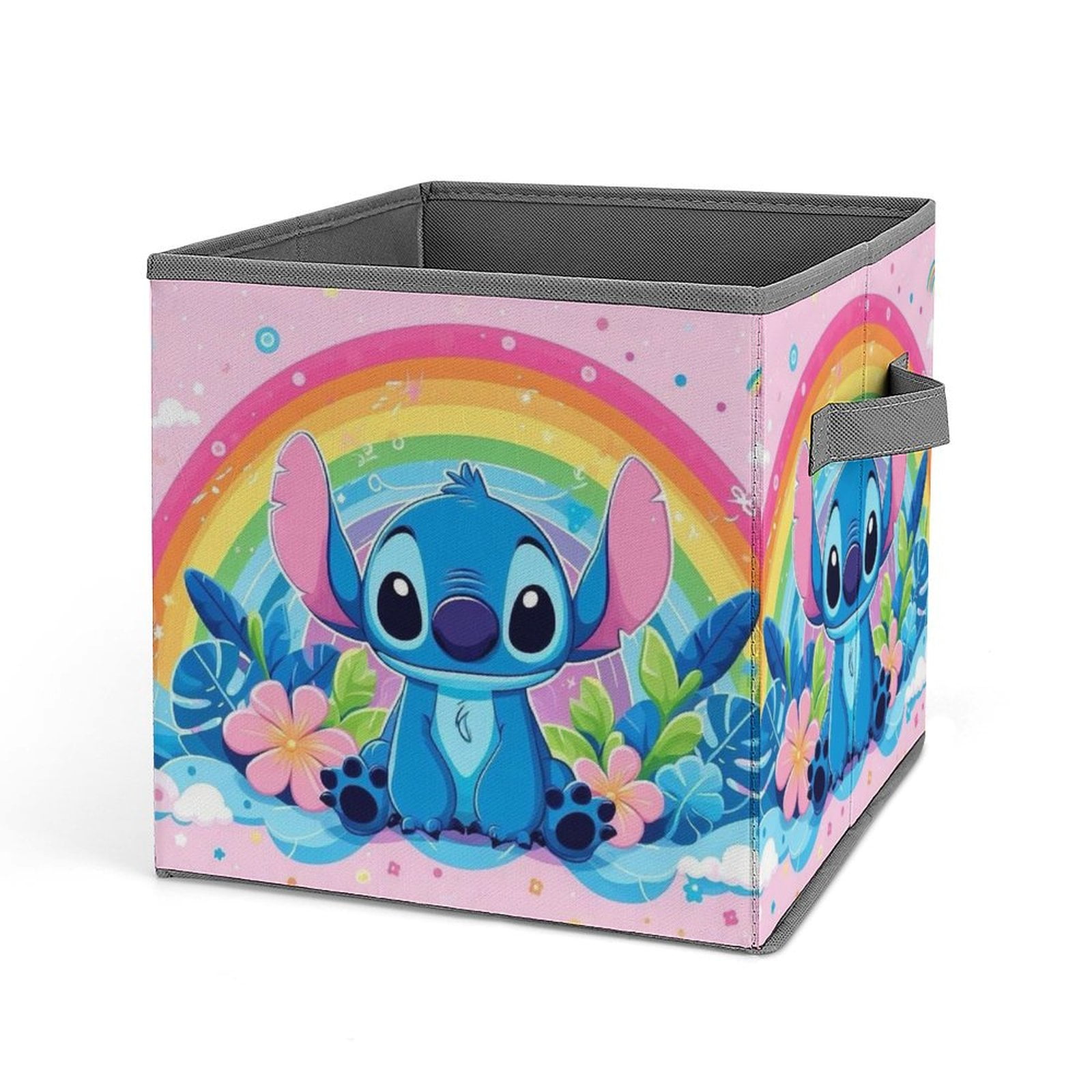 Cute Stitch Capacity Collapsible Storage Bin, Anime Cartoon Foldable ...