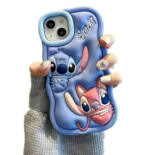 Cute Stitch Cartoon 3D Character Design Cases for Girls Boys Women ...