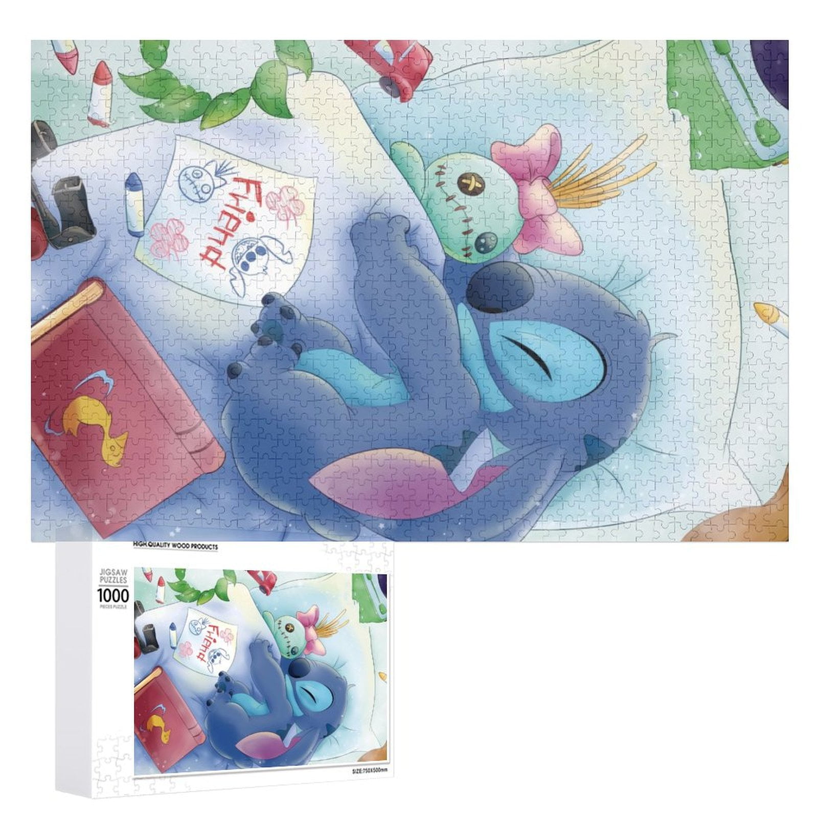 Cute Stitch Jigsaw Puzzles 1000 Pieces Cartoons Puzzle Cartoon Painting ...