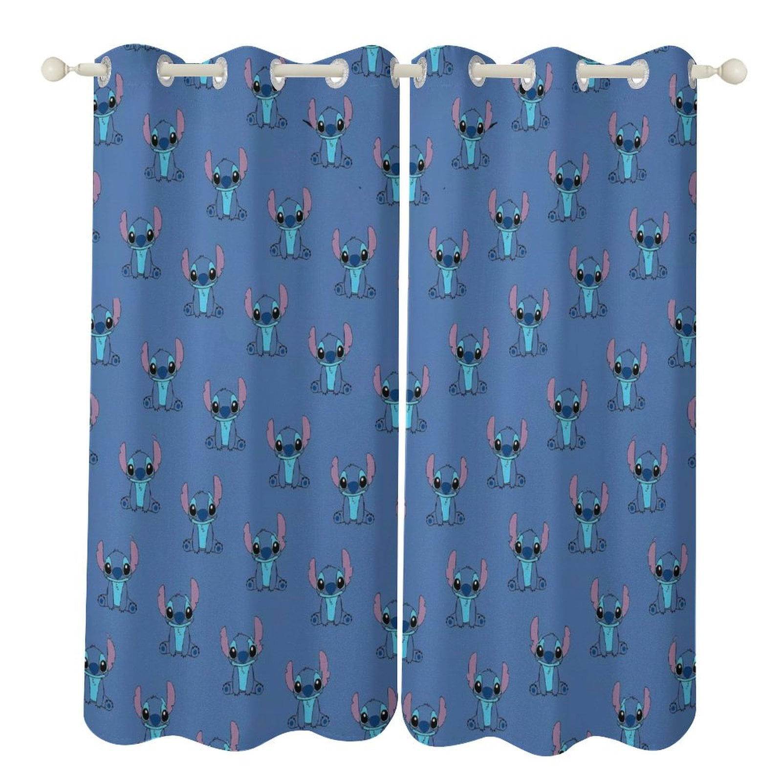 Cute Stitch Kids Curtains 52 X 84 Inch,Cartoon Blackout Curtains ...
