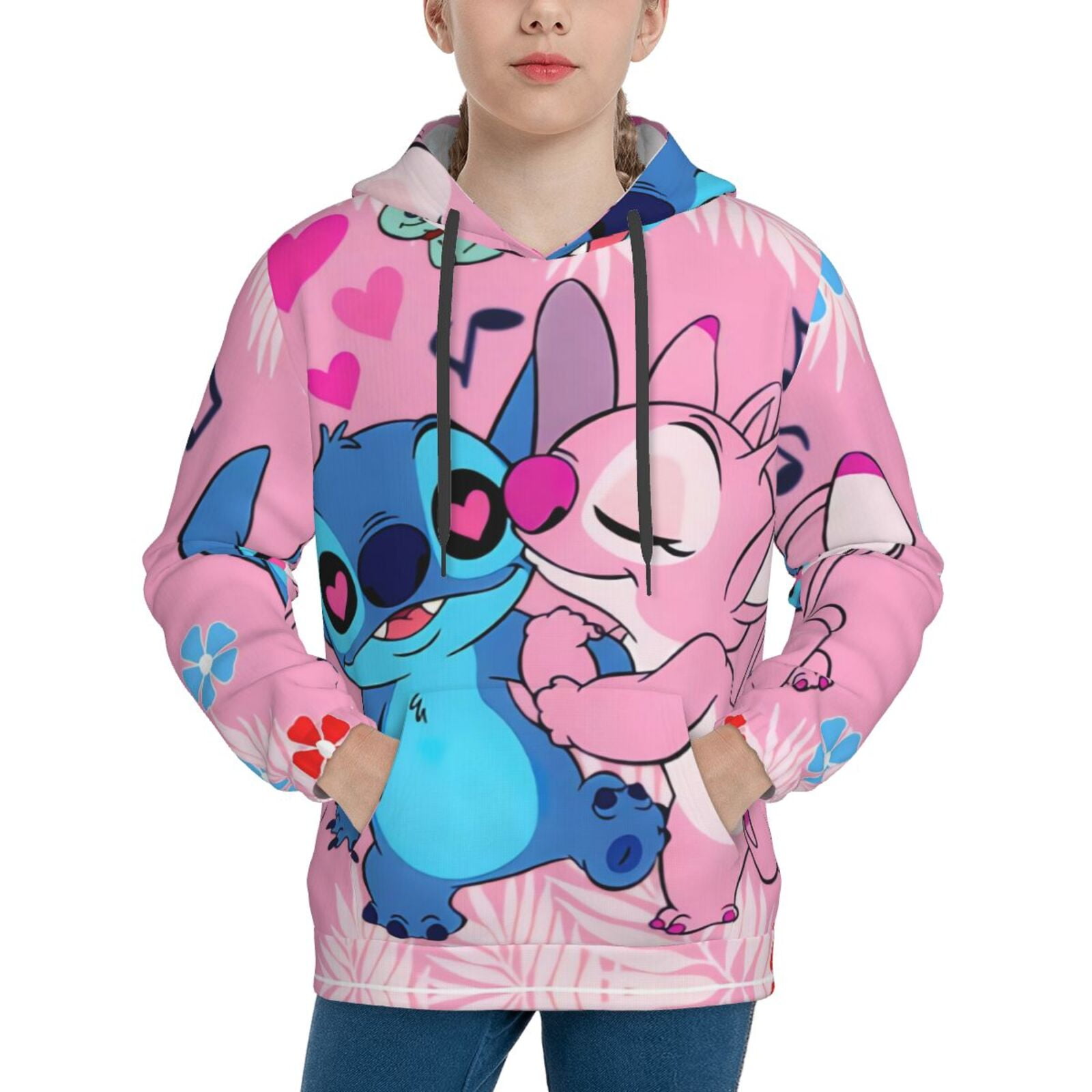 Cute Stitch Kids Pullover Hoodie Sports Sweatshirt Cartoon Tops With ...