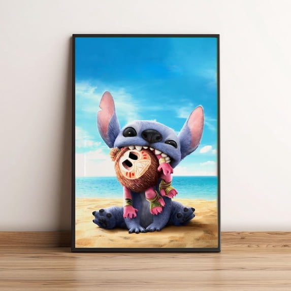 Cute Stitch Movie Poster, Lilo & Stich Live Action Disney Cartoon Wall ...