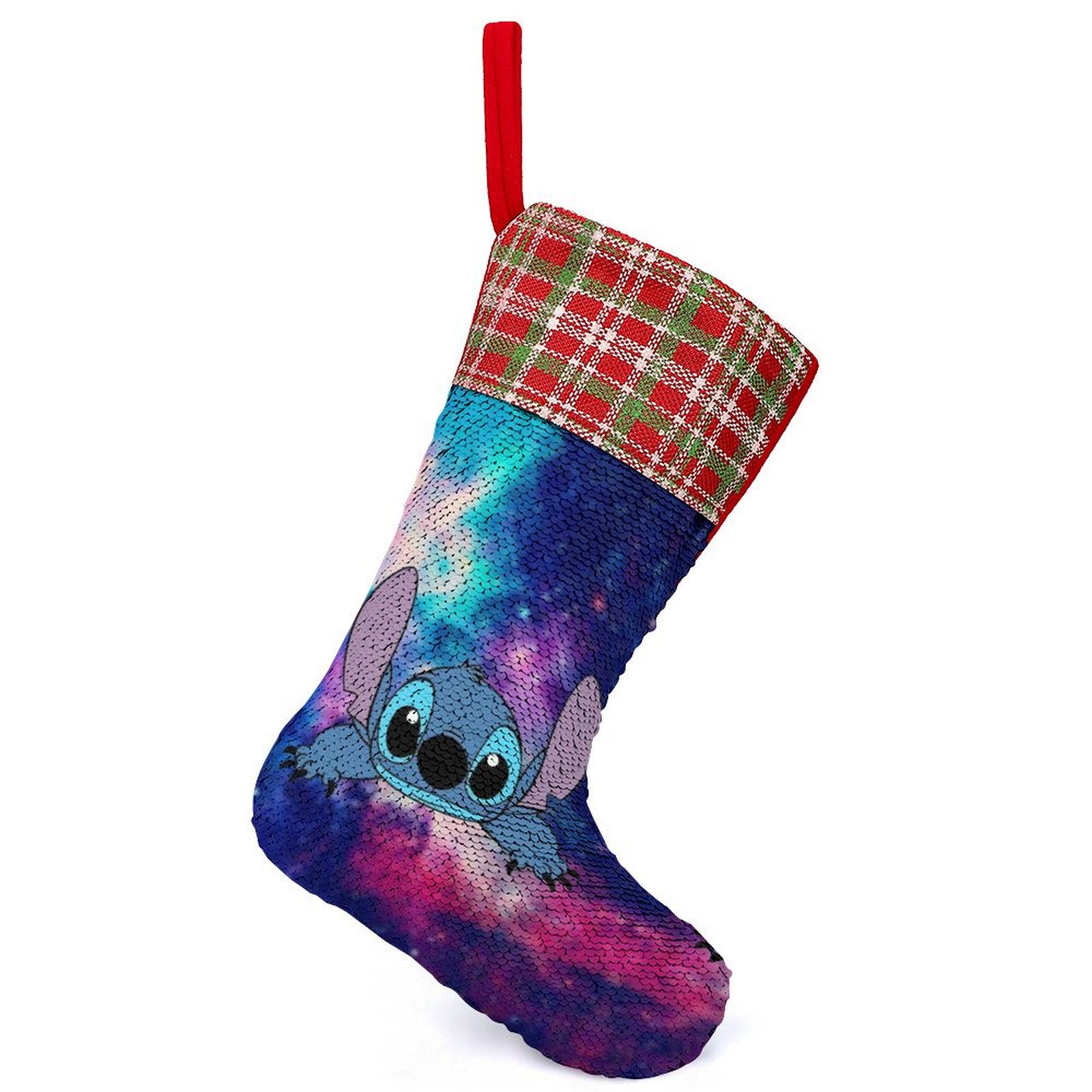 Cute Stitch Sequin Christmas Stocking Glitter Christmas Stockings ...