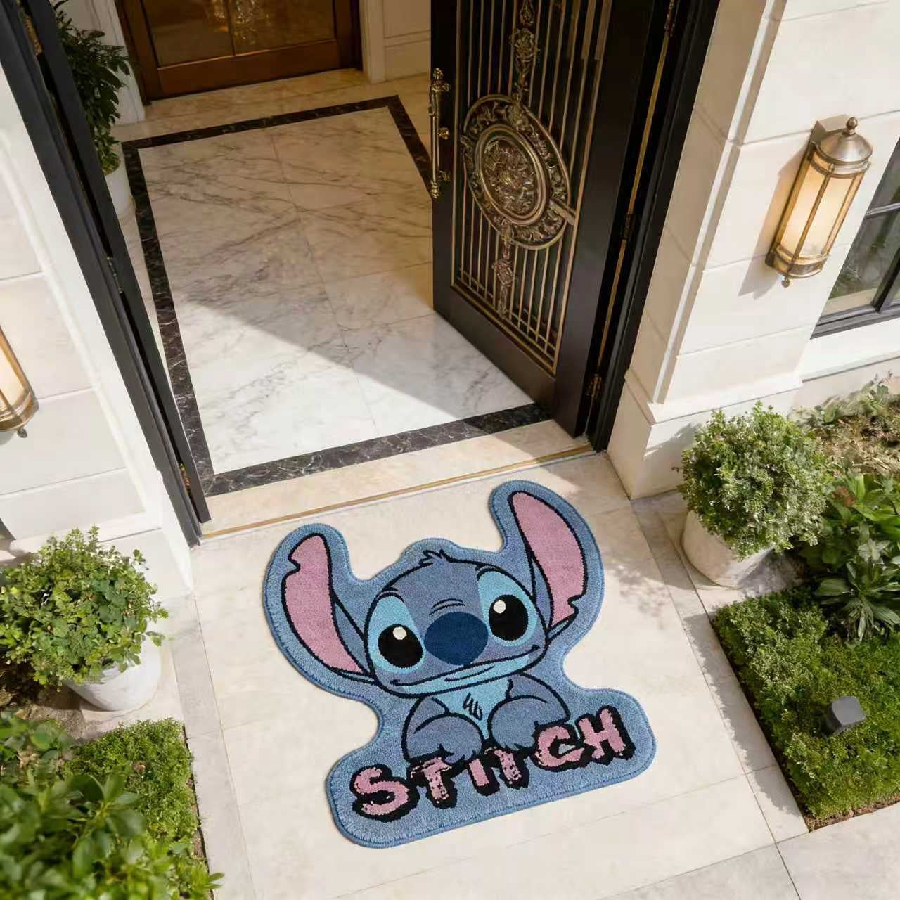 Cute Stitch Shaped Area Rug,Cartoon Anime Non-Slip Floor Mat,Soft ...
