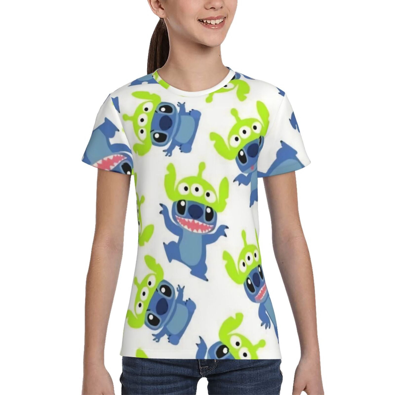 Cute Stitch T Shirt - Cotton Short Sleeve Graphic Tees for Boys Girls ...