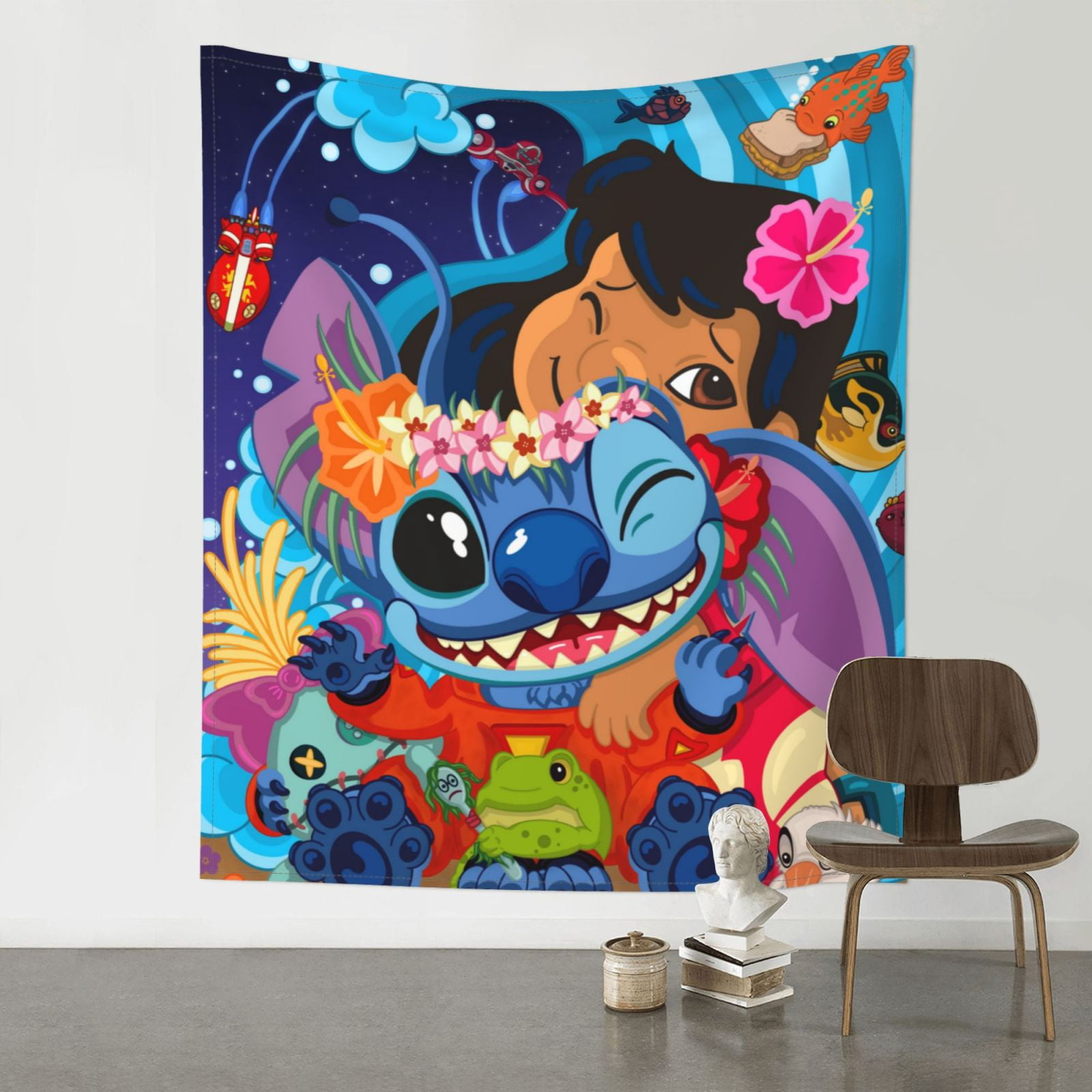 Cute Stitch Tapestry Wall Hanging Wall Art Decor Wall Tapestry for ...