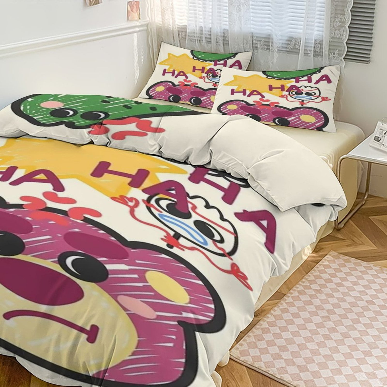 Cute StoryToy Duvet Cover 86"x70" Bedding Set Cartoon Kawaii Bed Set ...