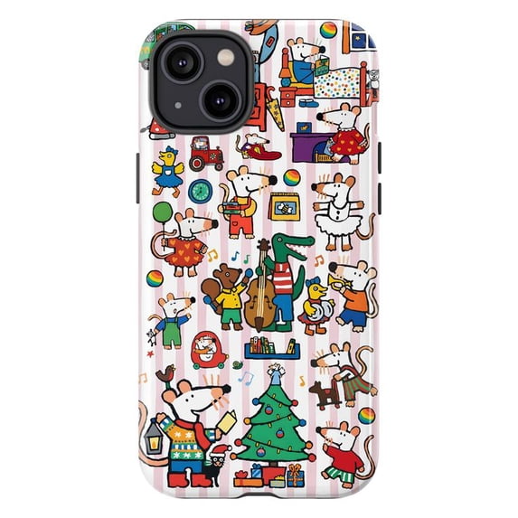 Cute Storybook Mouse Phone Case for iPhone 17 16 15 14 13 12 11 Pro ...