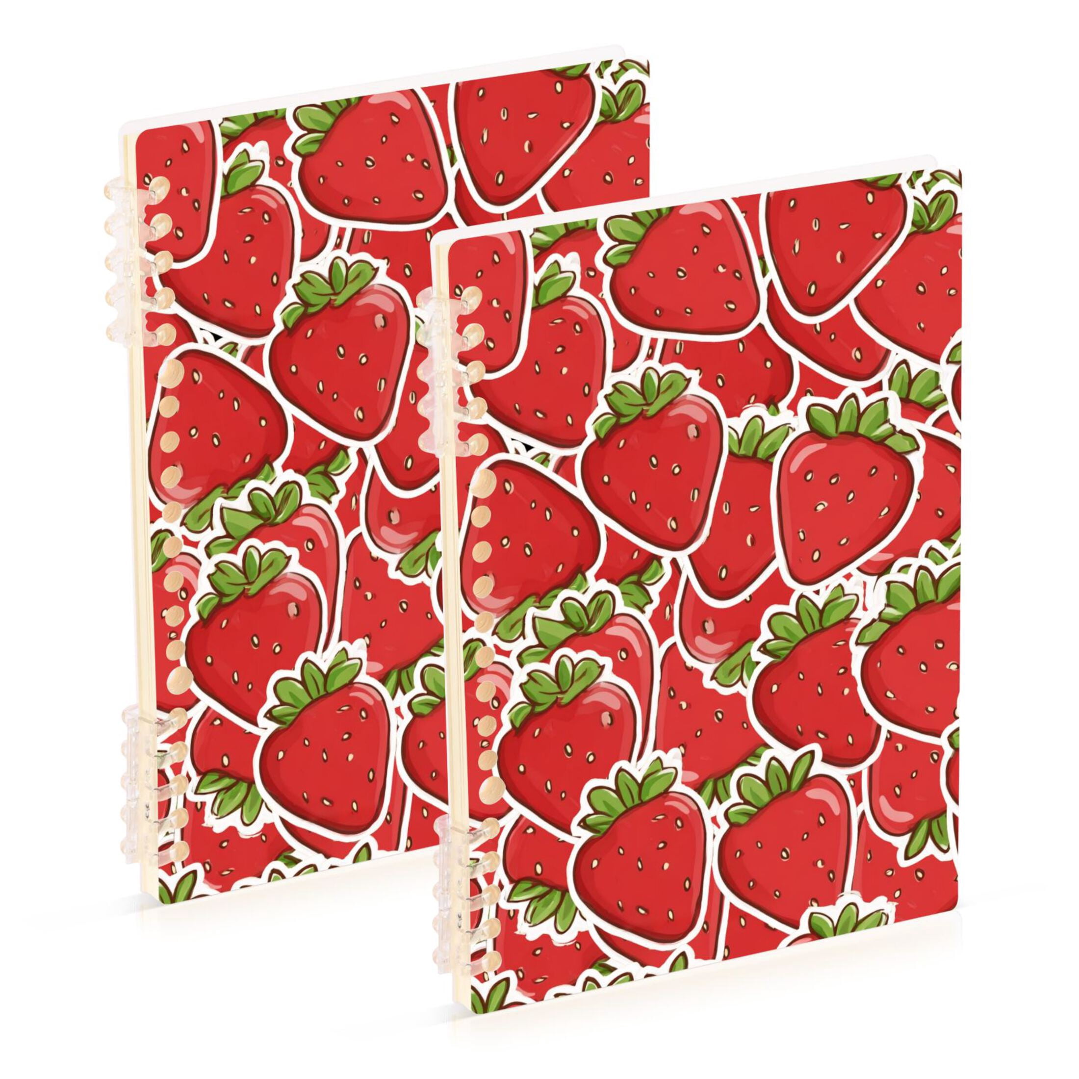 Cute Strawberries Pile Up Notebook Detachable Coil Notebook Diary Plan ...