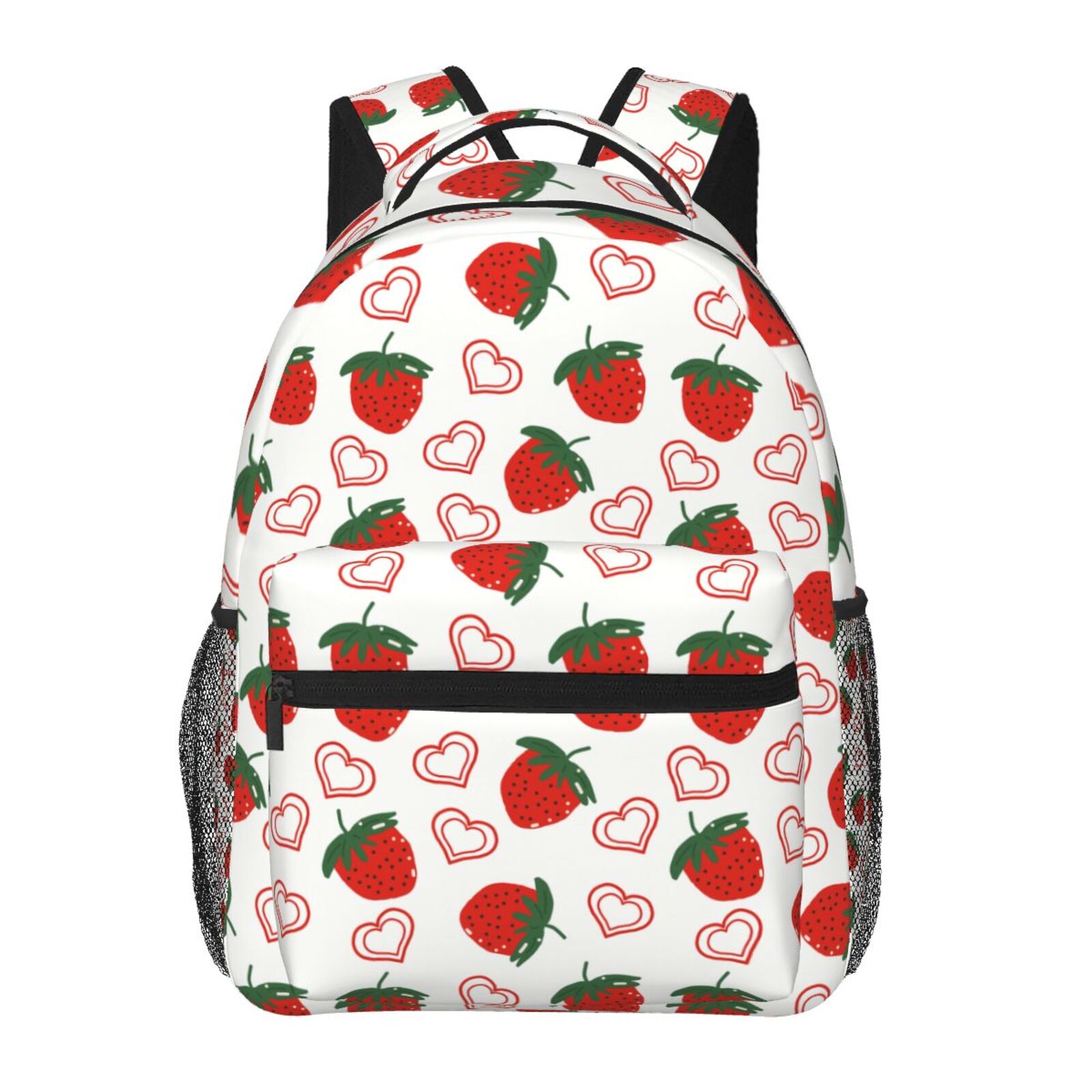 Cute Strawberry And Heart Backpack for Men Women Laptop Backpack Hiking ...