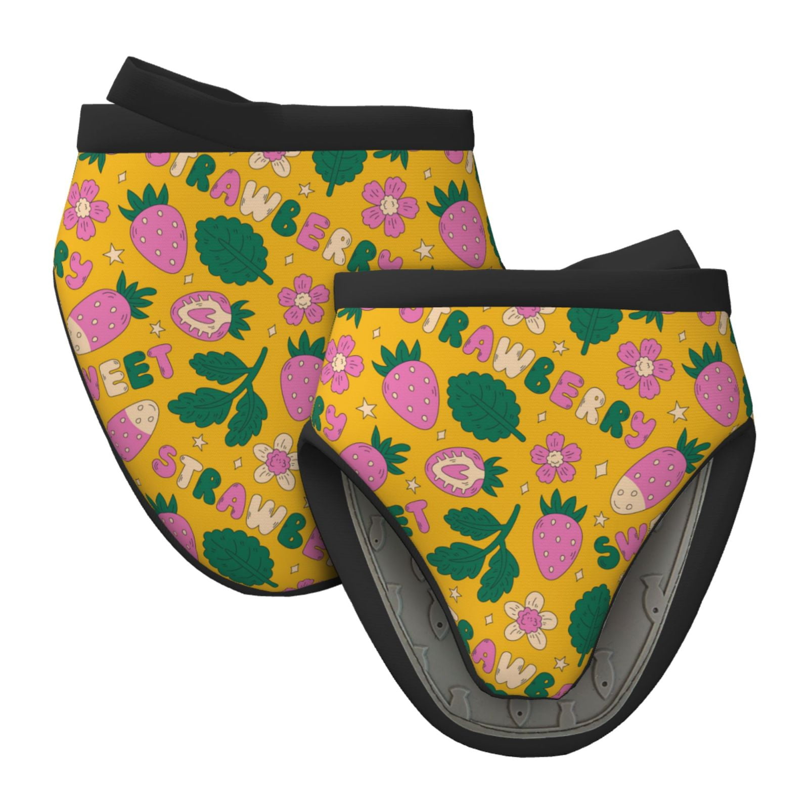 Cute Strawberry Carrot Vegetable Oven Mitts Heat Resistant, Soft Lining ...