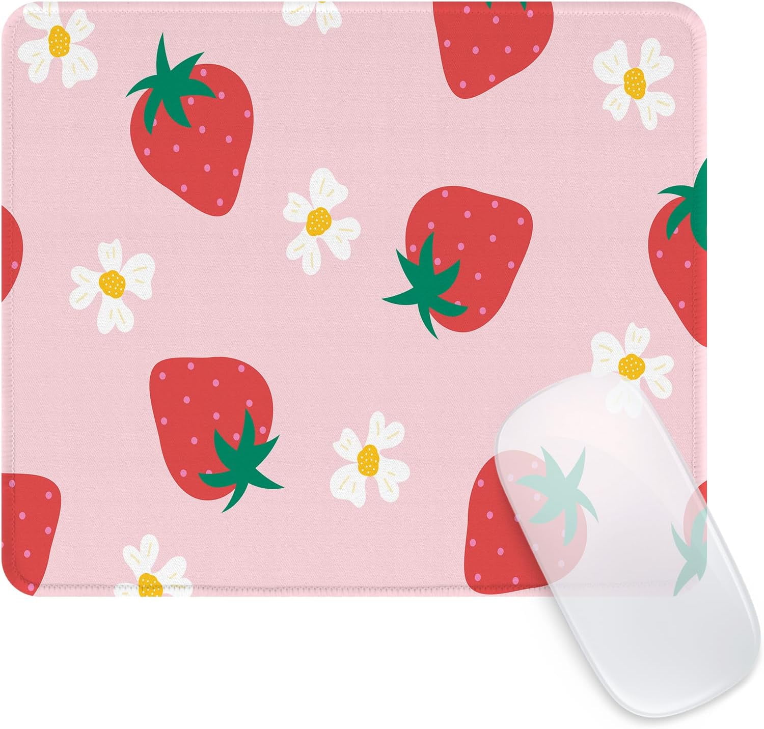 Cute Strawberry Mouse Pad, Mouse Mat Square Waterproof Mouse Pad Non ...