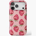 Cute Strawberry Pattern Sweet Red Berry Orchard Phone Case for iPhone ...
