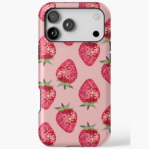 Cute Strawberry Pattern Sweet Red Berry Orchard Phone Case for iPhone ...