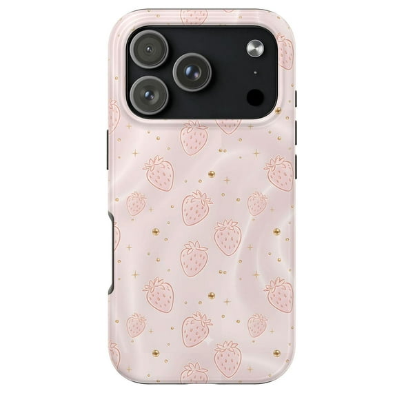 Cute Strawberry Phone Case Floral Tough Protective iPhone 17 11 12 13 ...