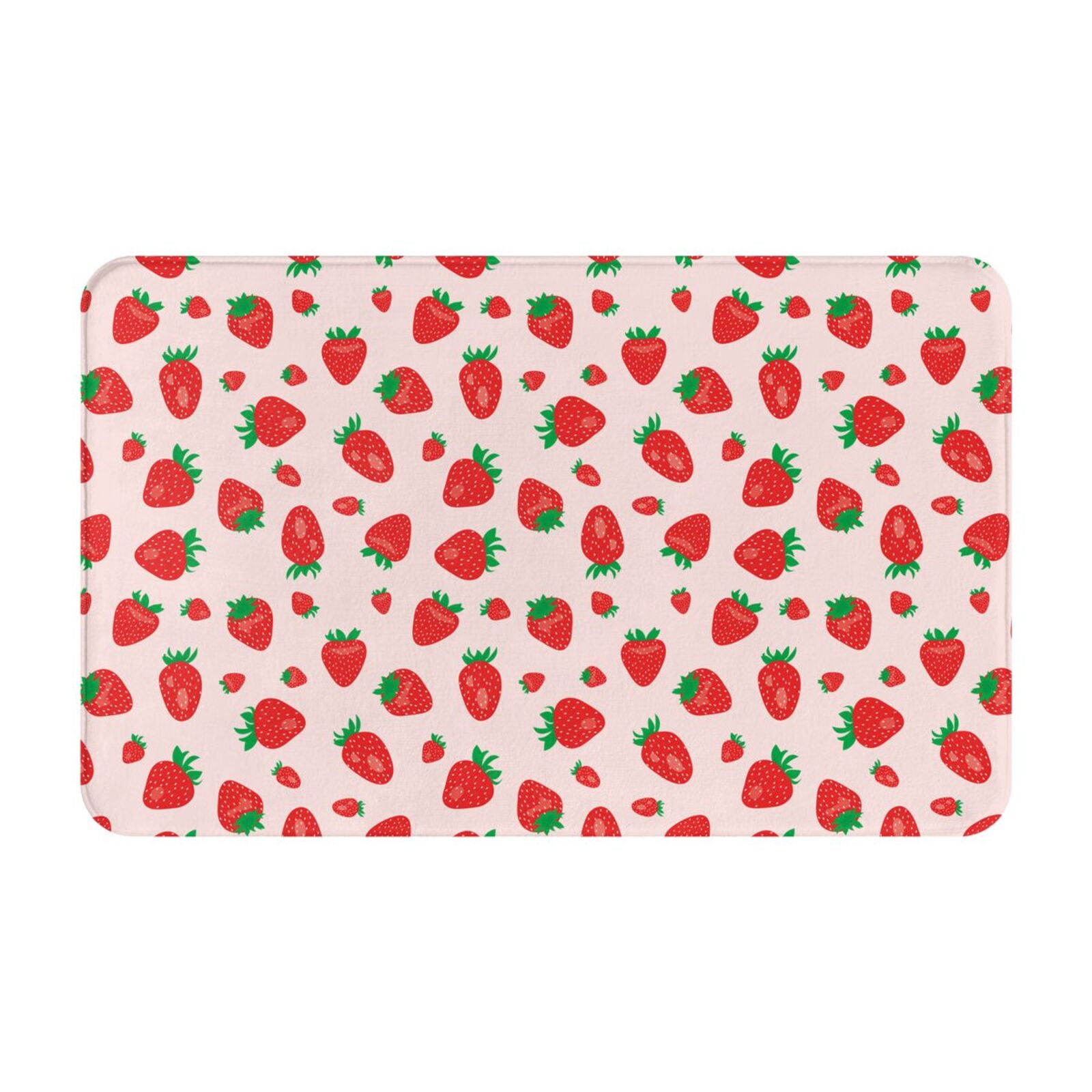 Cute Strawberry Pink Door Mat for Indoor, Welcome Door Mats Front ...
