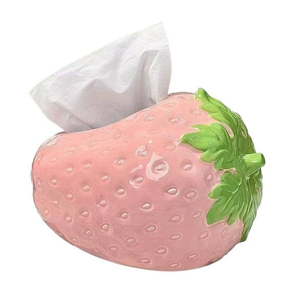 Cute Strawberry-Shaped Tissue Box - Girlish-Style Napkin Holder for ...