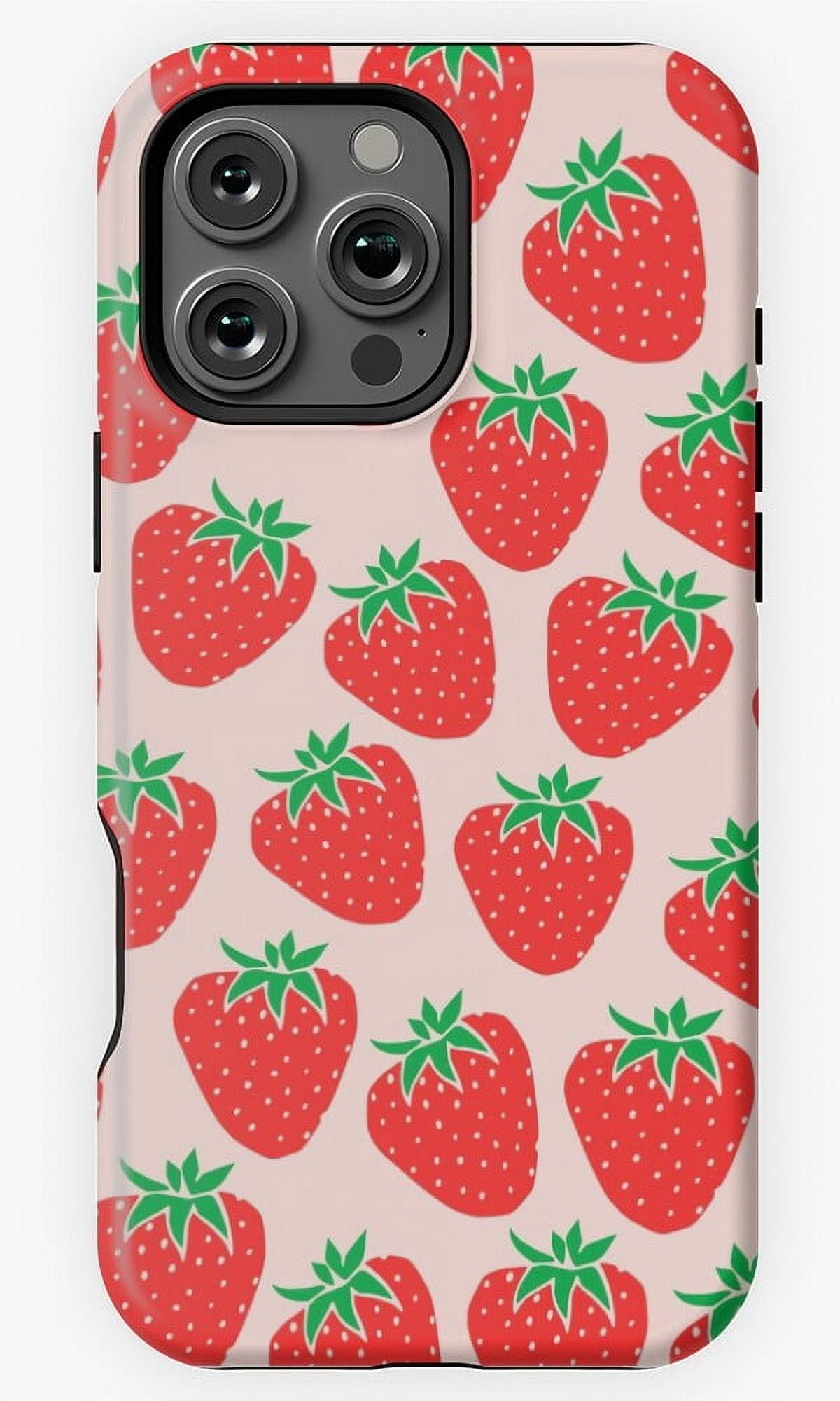Cute Strawberry Sweet Fruit Cartoon iPhone 11–16 Pro Max Compatible ...