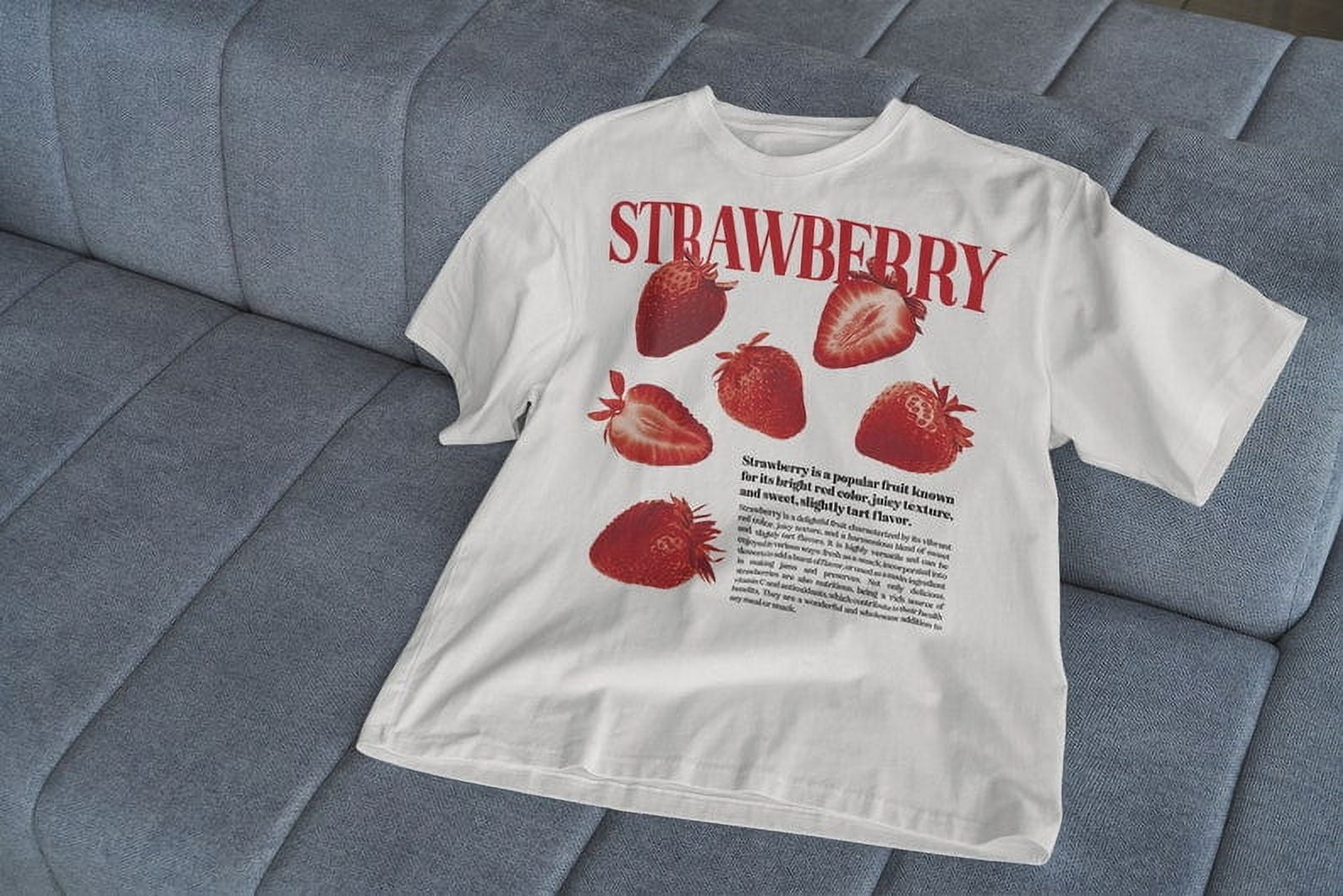 Cute Strawberry T-Shirt, Cottagecore Aesthetic Tee, Harajuku Style Fruit Top, Indie Soft Girl ...