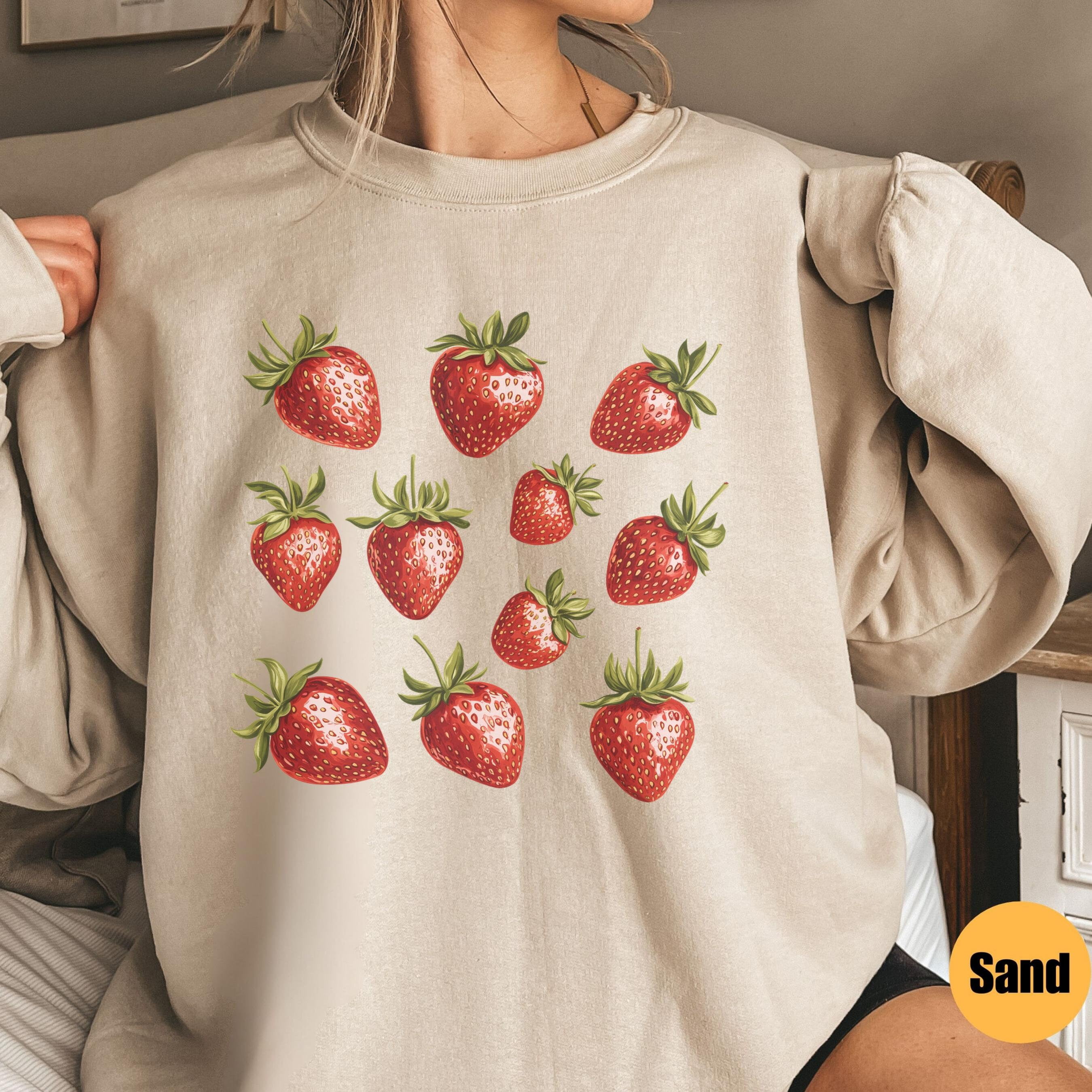 Cute Strawberry T-Shirt, Summer Strawberry T-Shirt, Cottagecore Berries ...