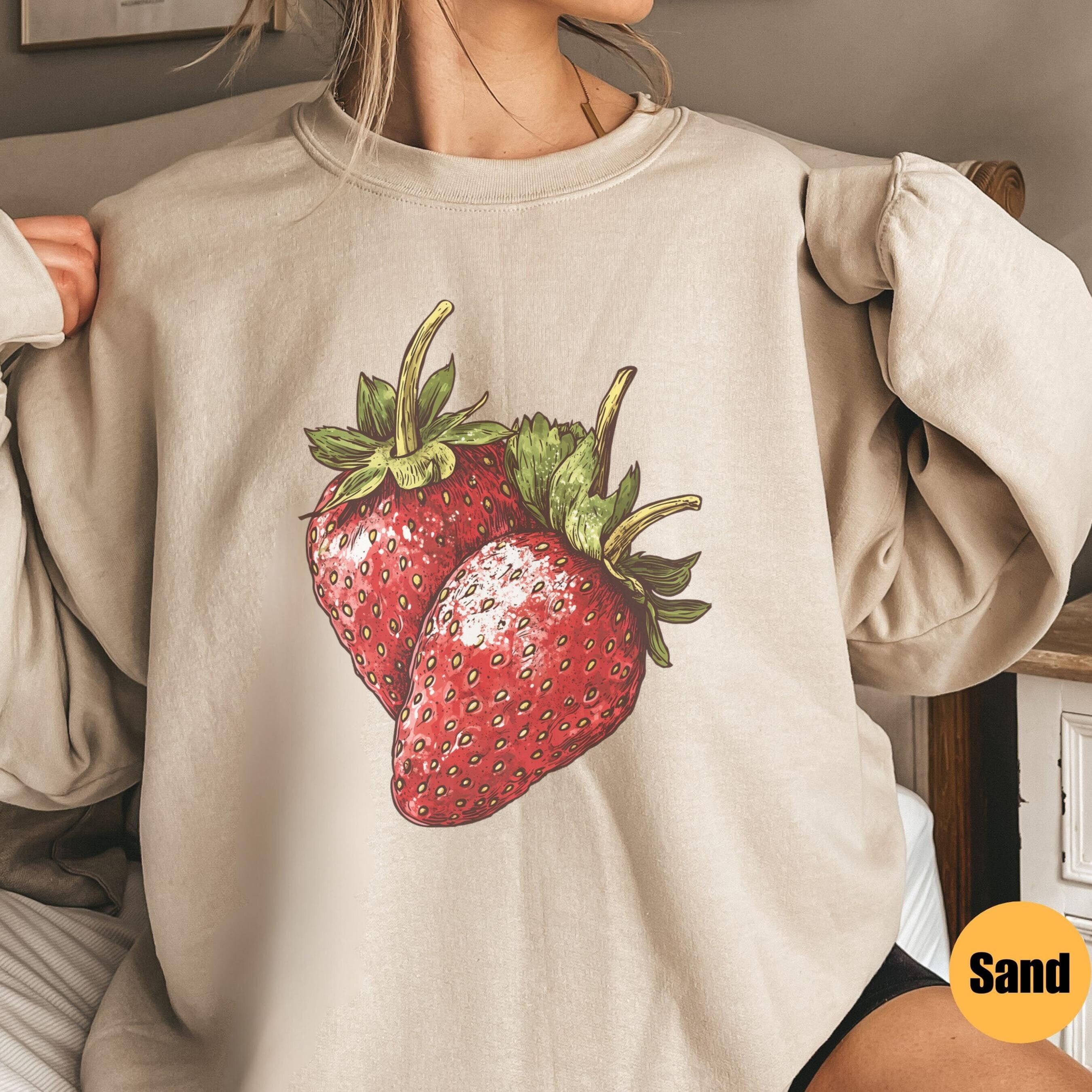 Cute Strawberry T-Shirt, Summer Strawberry T-Shirt, Cottagecore Berries ...