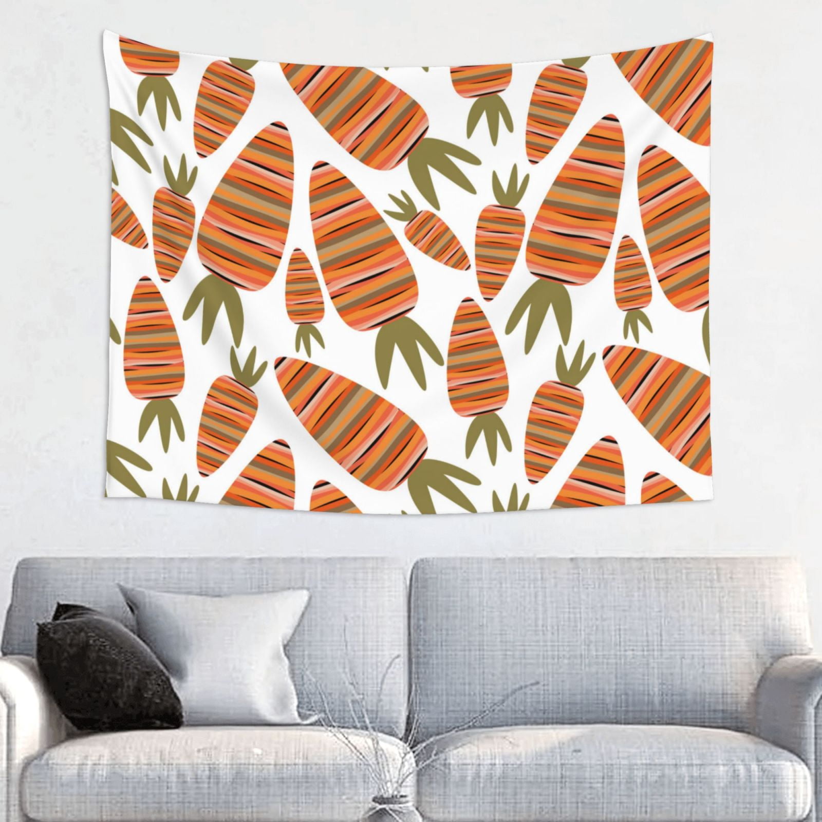 Cute Stripe Carrot Tapestry Home Decor Tapestry Wall Hanging Decoration ...