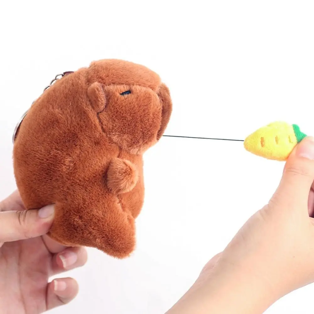 Cute Stuffed Animals Plush Capybara Keychain 12cm Cartoon Simulation ...